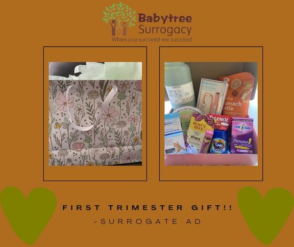 Surrogate AD received her first trimester gift.. - California Surrogacy ...